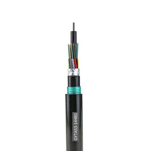 MDPE/HDPE Armored Outdoor Fiber Optic Cable Direct Burial 36 Core GYTA53