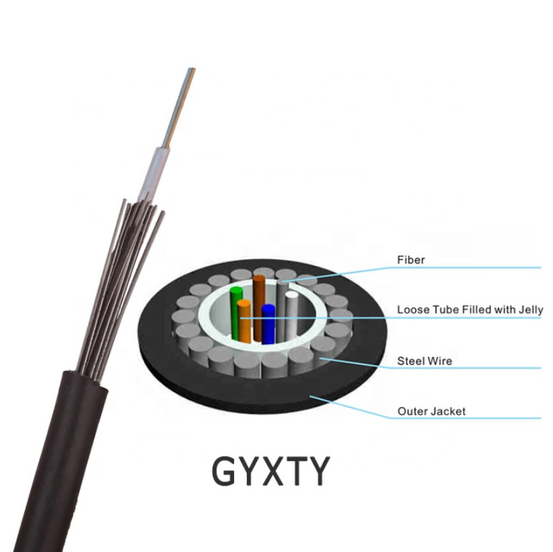 12 Core Single Mode Optical Fiber Line Central Bundle Tube Unarmored ...