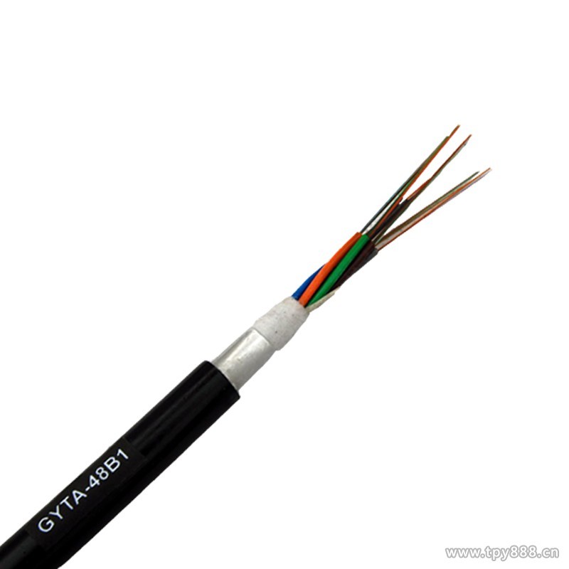 Outdoor 4 Core Fiber Optic Cable Armored Stranded Gyts 4a Fiber Optics ...