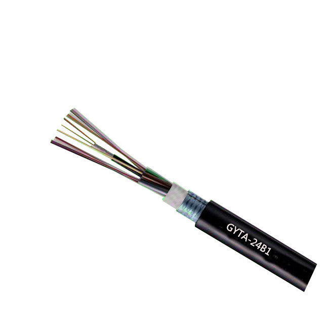 Outdoor 4 Core Fiber Optic Cable Armored Stranded Gyts 4a Fiber Optics ...